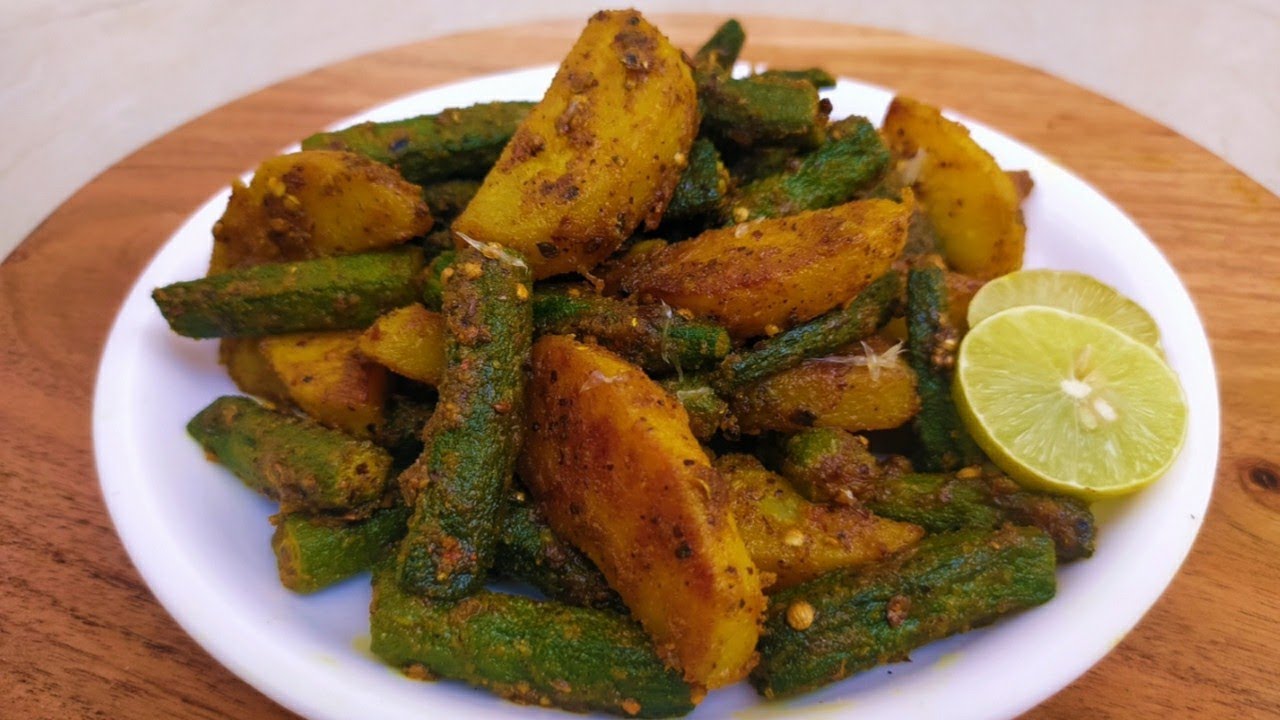 Dry Bindi Aloo Recipe || Spicy Bindi Aloo Fry || Wani's Cooking. - YouTube