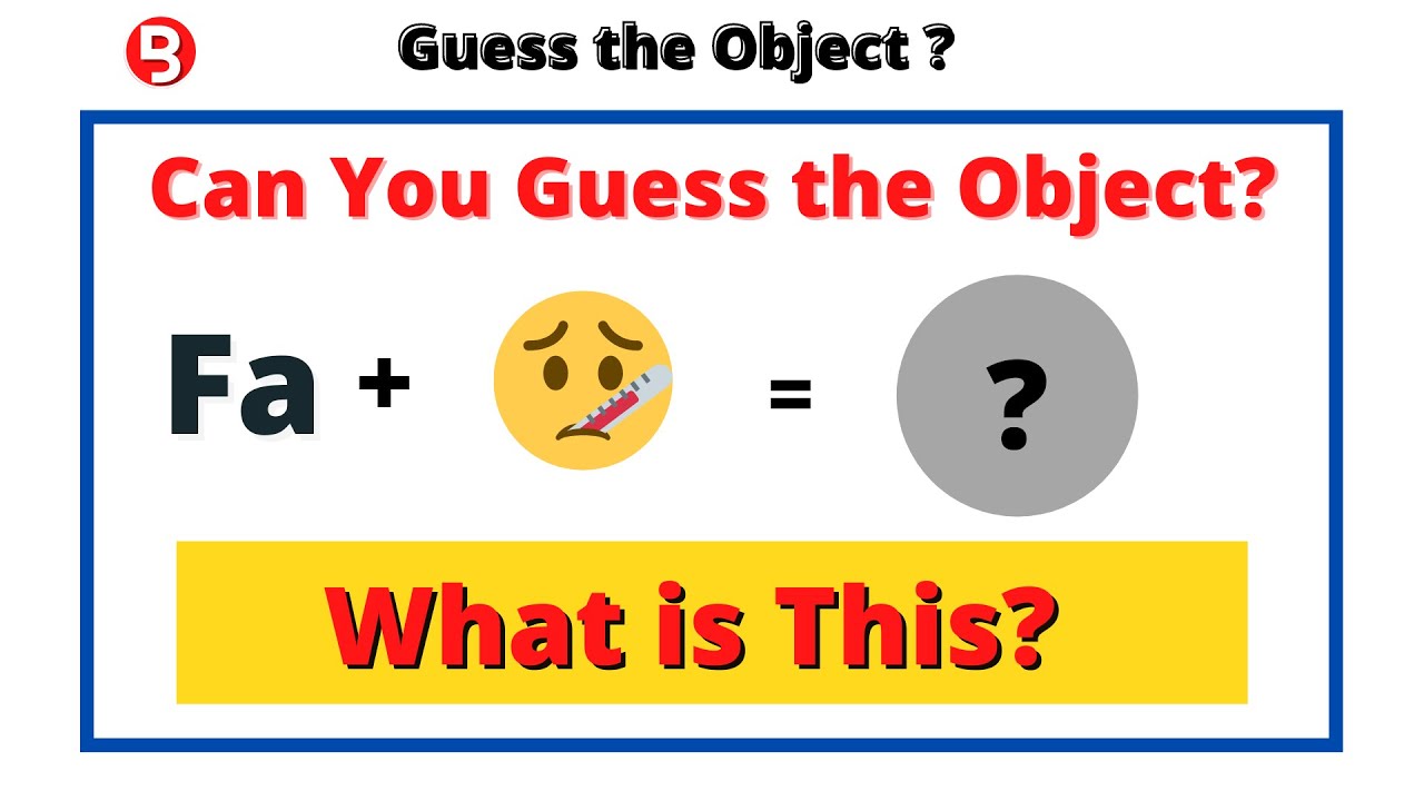 Guess The Object | Guess the object game | Guess the word Challenge ...