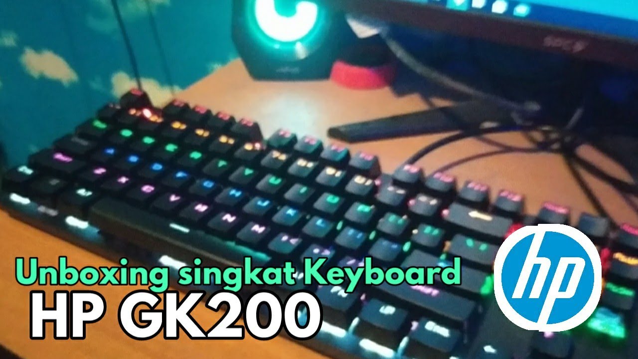 Unboxing singkat Keyboard Mechanical Hp GK200 - YouTube
