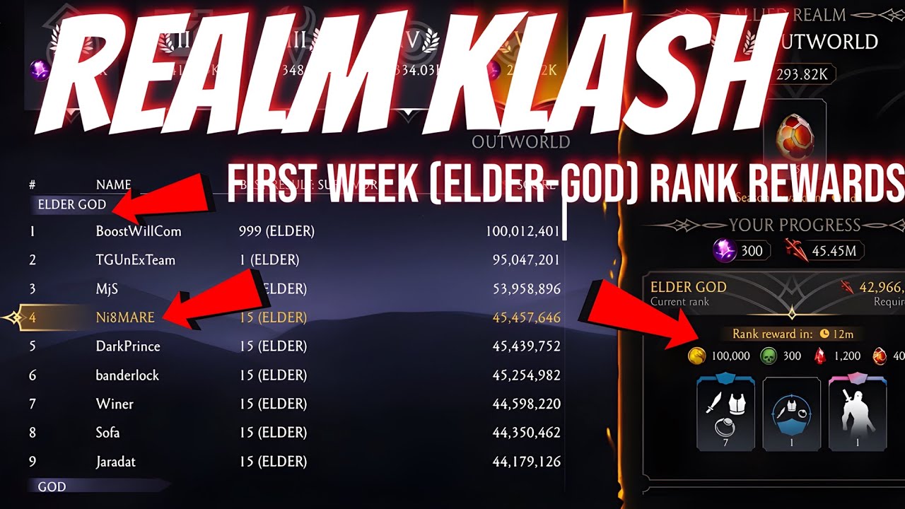 Realm Klash First Week (Elder God) Rank Rewards MK Mobile 2025 - YouTube