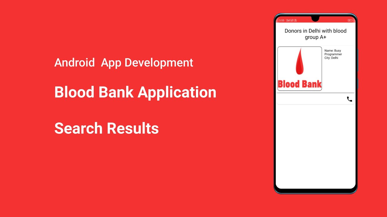 Blood Bank Application In Android | Search Results - YouTube