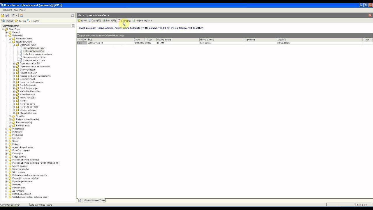 [Veleprodaja] Otpremnica račun - storno (Ritam d.o.o.) - YouTube
