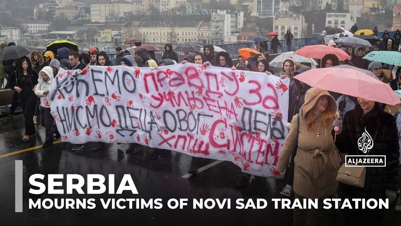 Serbia mourns victims of Novi Sad train station roof collapse ...
