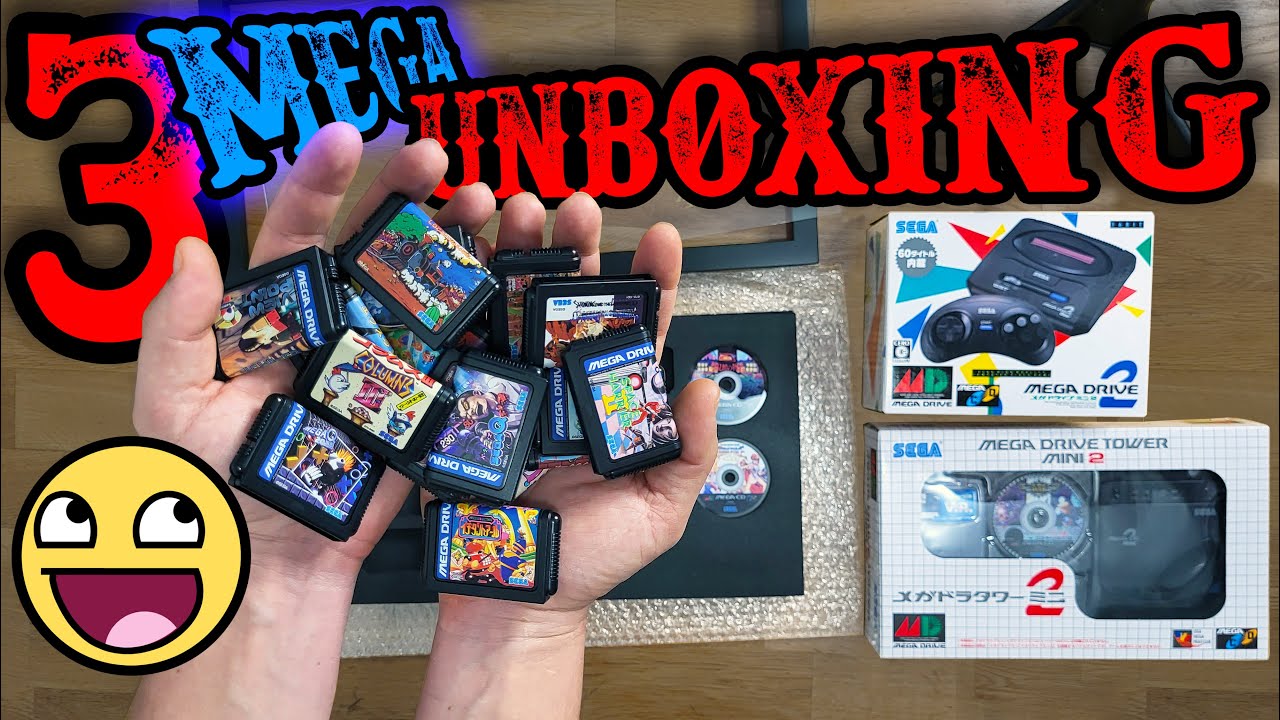 3 MEGA Unboxing: Mega drive 2 mini japonês + Tower mini 2 + Item ...