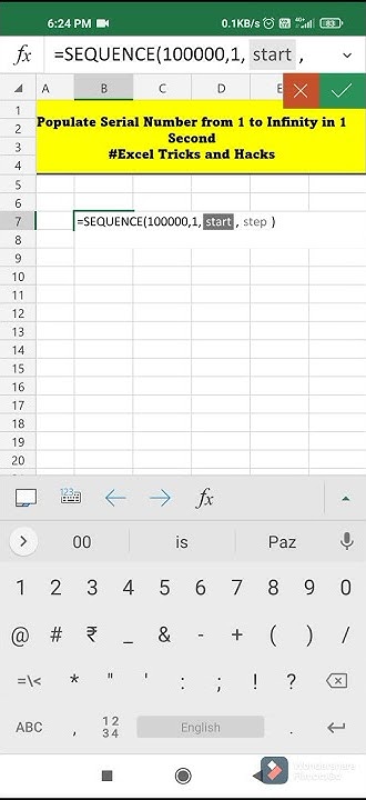 Populate Values From 1 To Infinity in One second #shorts #Excel_tricks_and_hacks - YouTube