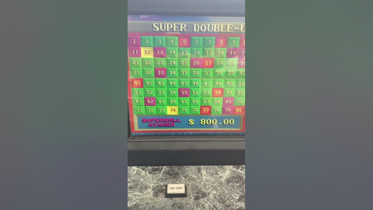Casino Keno super double up $800 win on 8 balls - YouTube