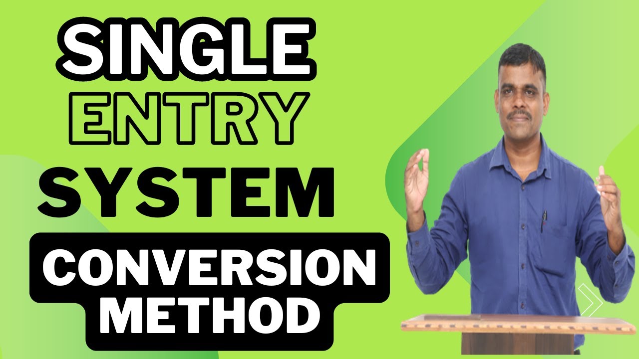 SINGLE Entry System | ACCOUNTS from incomplete Records Important ...