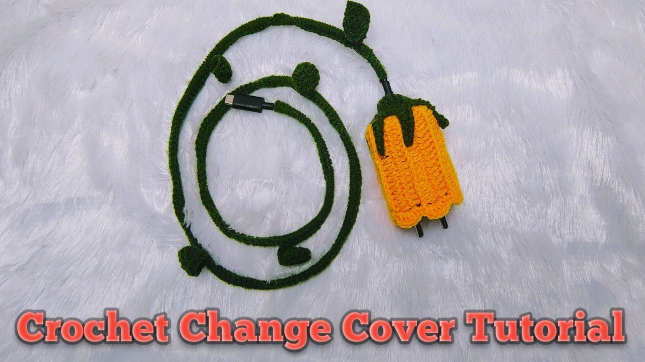 🧶 Crochet Charger Cover Tutorial | Step by Step Easy Crochet - YouTube