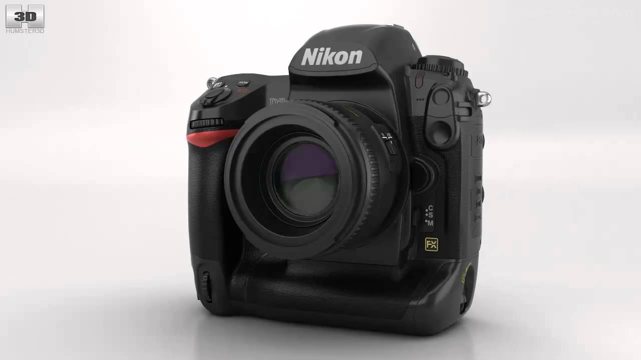 Nikon D3S by 3D model store Humster3D.com - YouTube