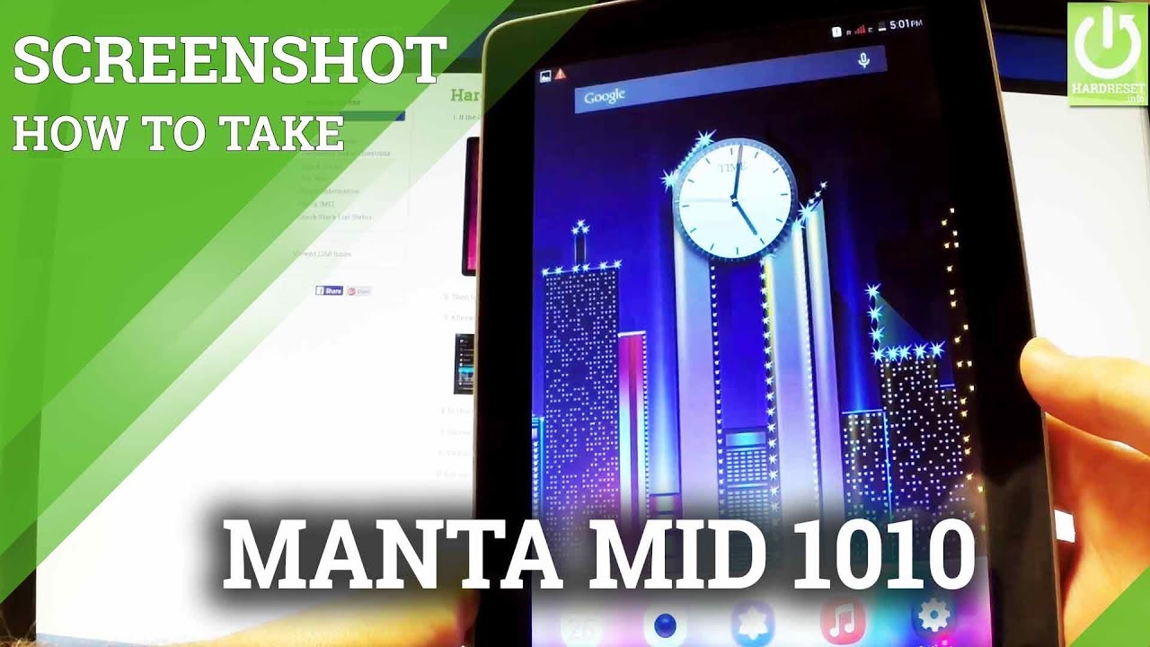 Take a Screenshot on MANTA MID1010 3G - How to Capture Screen - YouTube