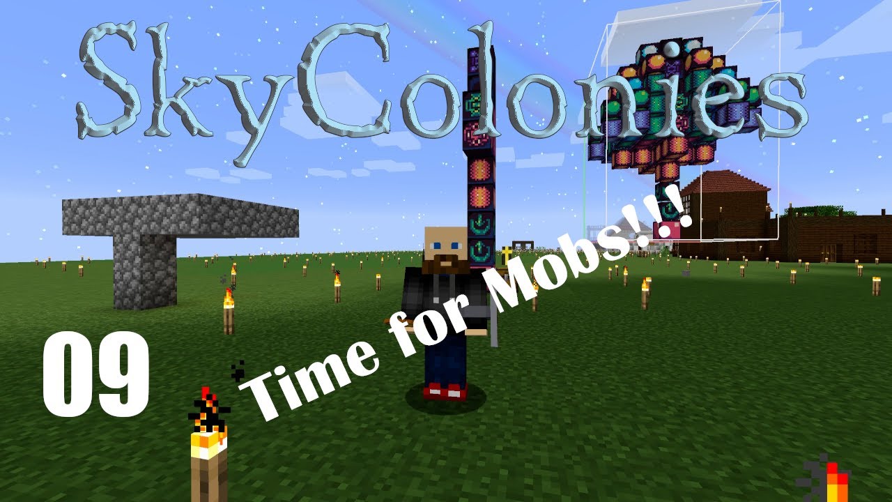 Minecraft Sky Colonies EP9 Growing A Mob Army - YouTube