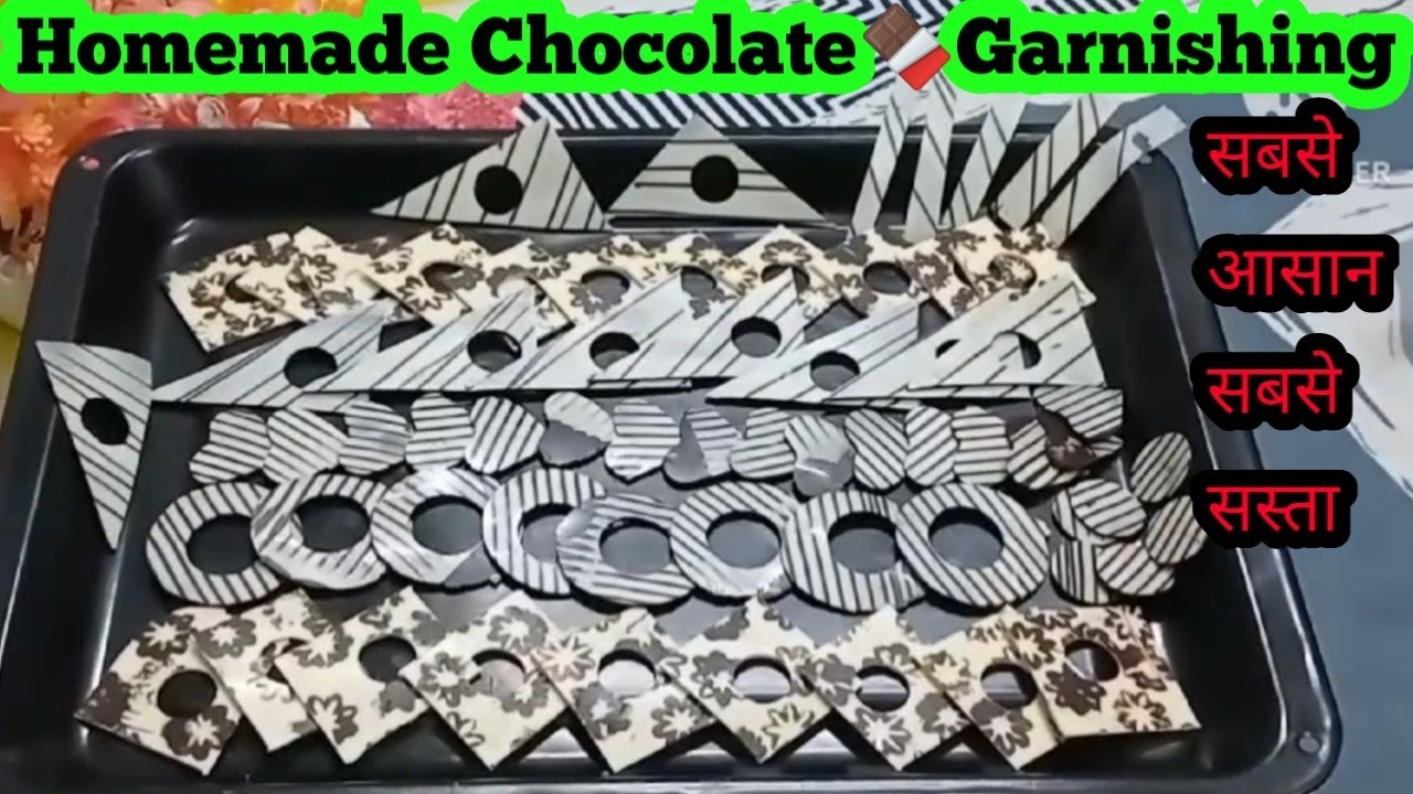 Homemade Chocolate Garnishing l How to make chocolate garnish l simple steps to make garnish l ...
