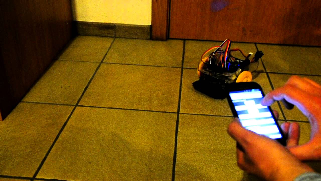 Remote control with smartphone and HC05 bluetooth module - YouTube