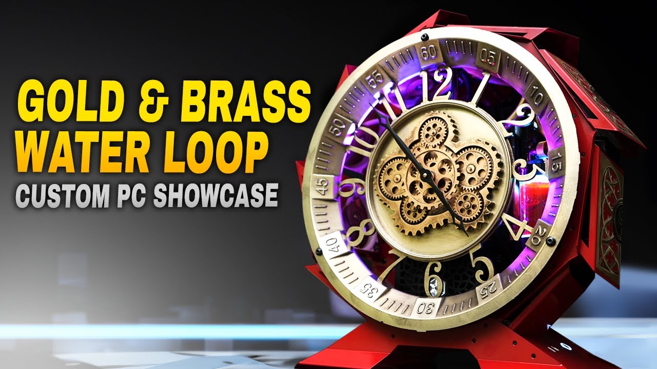 INSANE Water loop made of Brass & Gold with a working Gear Clock - YouTube