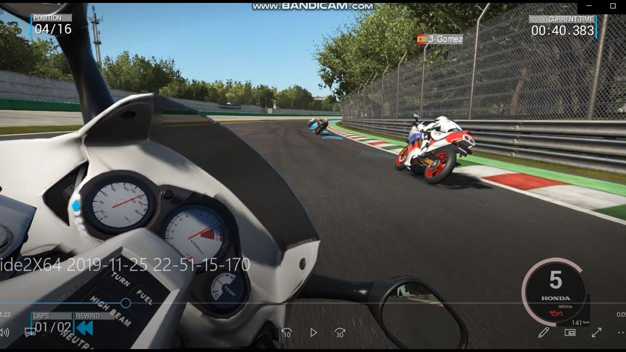 [Ride 2] Moza Italia Circuit : Honda NSR Racing l Videos game - YouTube