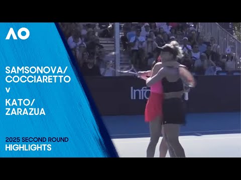 Samsonova/Cocciaretto v Kato/Zarazua Highlights | Australian Open 2025 Second Round