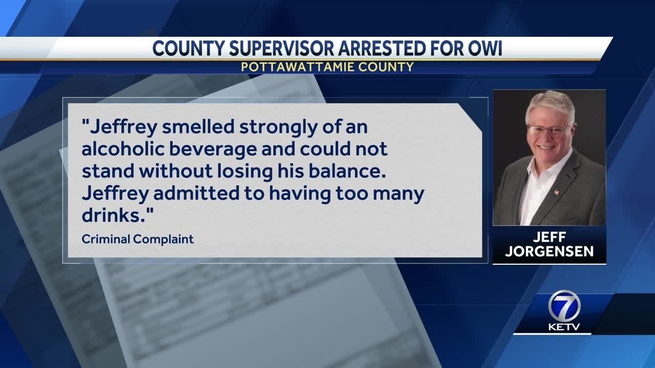 Pottawattamie County supervisor Jeff Jorgensen arrested for OWI - YouTube