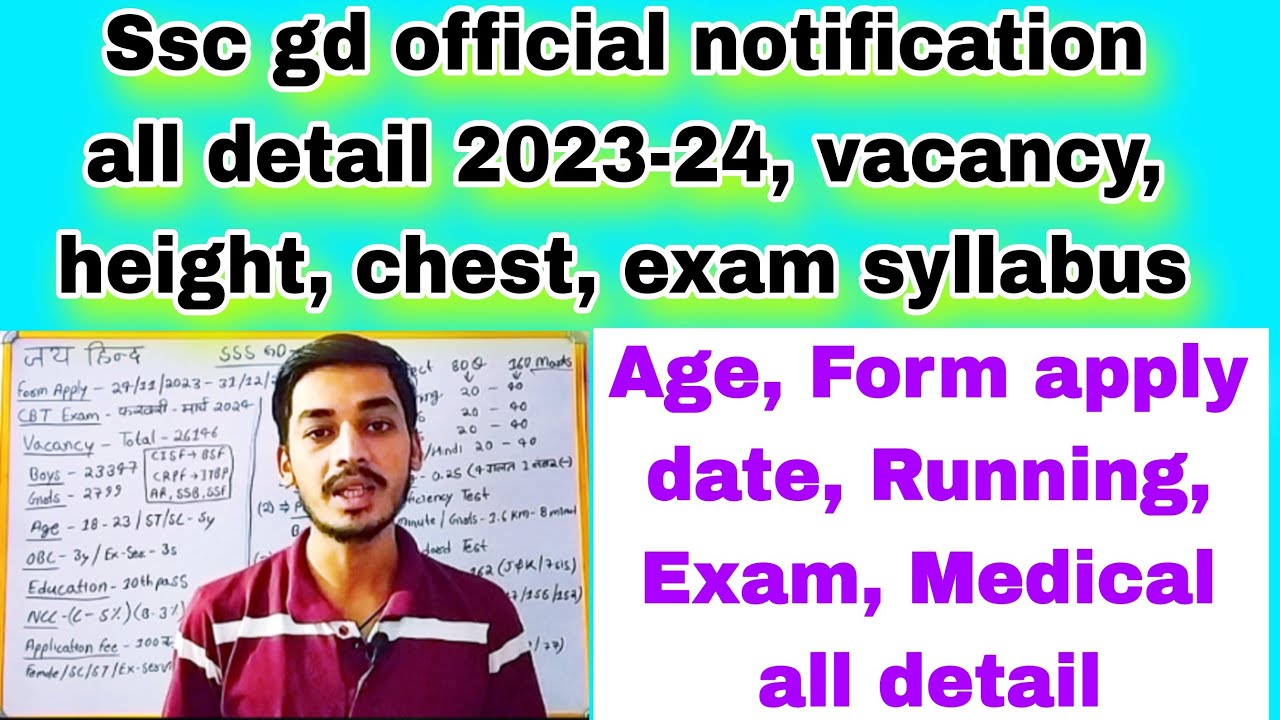 Ssc gd notification 2024, ssc gd notification 2023-24, ssc gd 2024 ...