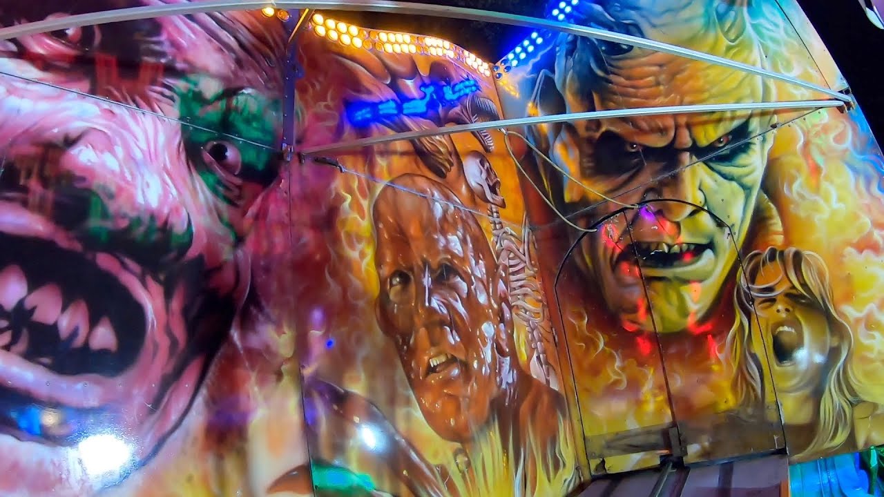 Edward Burton's BIG 3 TIER Ghost Train - On/Off Ride #Scary - YouTube