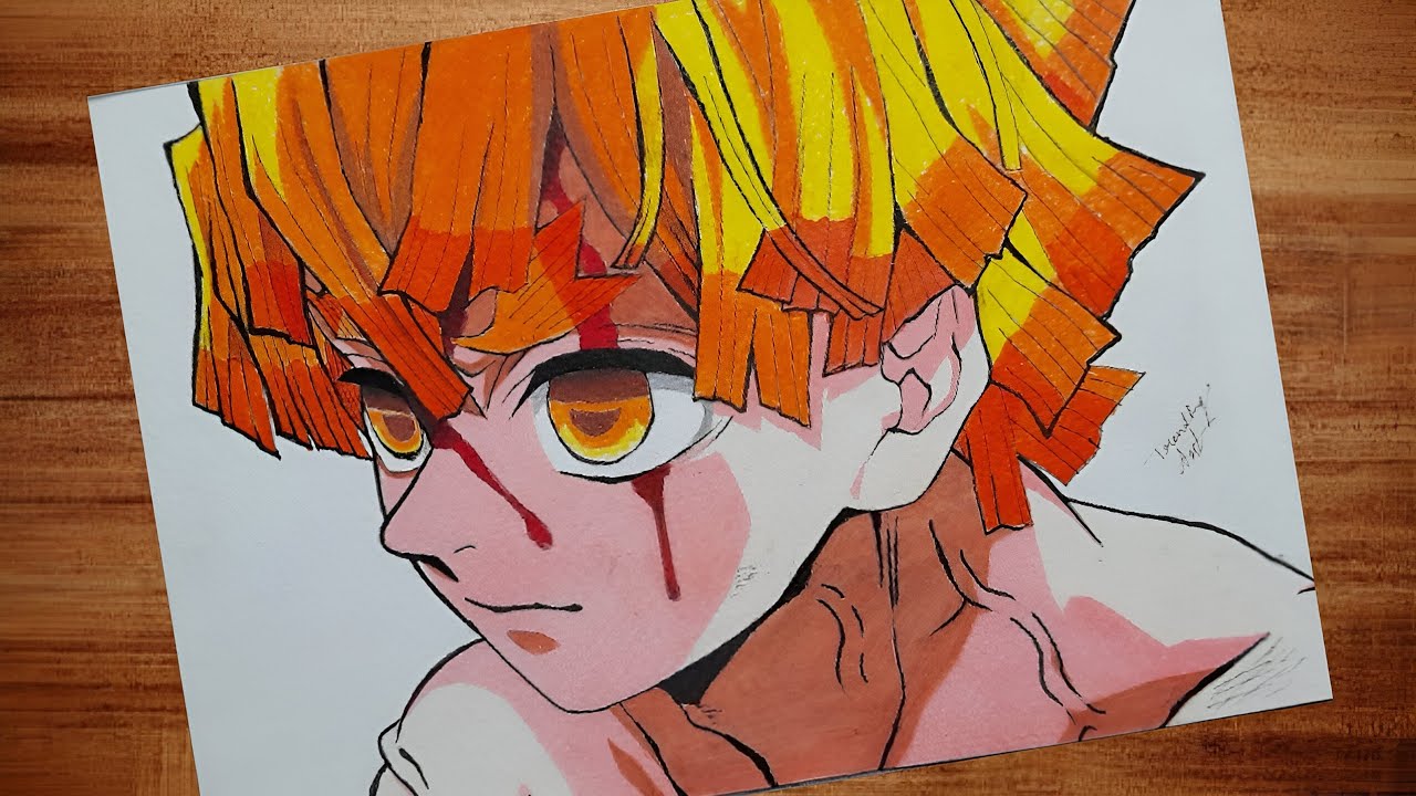 How to draw Zenitsu Agatsuma ️ from Demon Slayer | Easy anime drawings ...