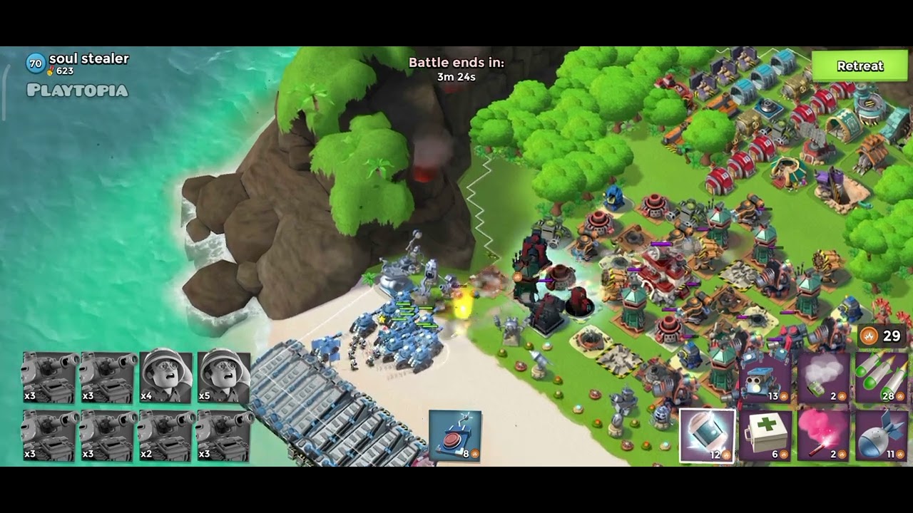 Level 70 Base | T-Meds | Playtopia | Boom Beach | GamePlay | 20.06.23 ...