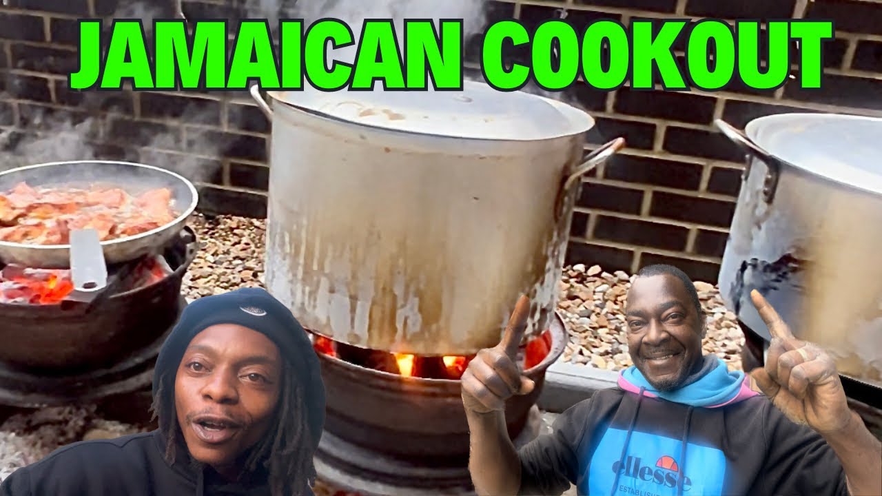 JAMAICAN COOKOUT| Link Up With MAGA BOY! Car Rim KITCHEN - YouTube