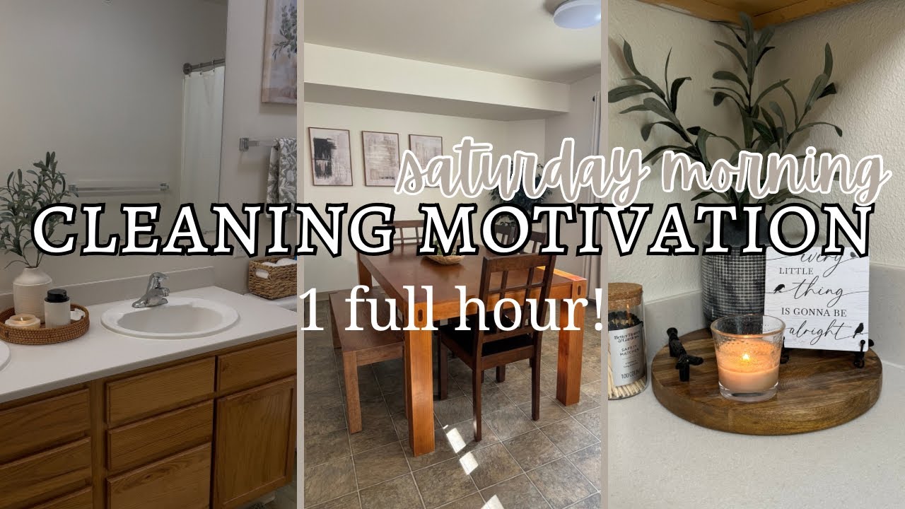 *NEW* SATURDAY MORNING CLEANING MOTIVATION | clean with me | 1 hour of ...