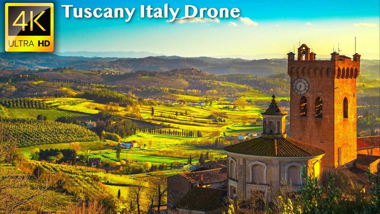 Tuscany - 4K UHD Drone Video | Beautiful Places in Tuscany Italy in 4K ...