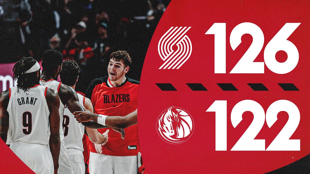 Portland Trail Blazers 126, Dallas Mavericks 122 | Game Highlights ...