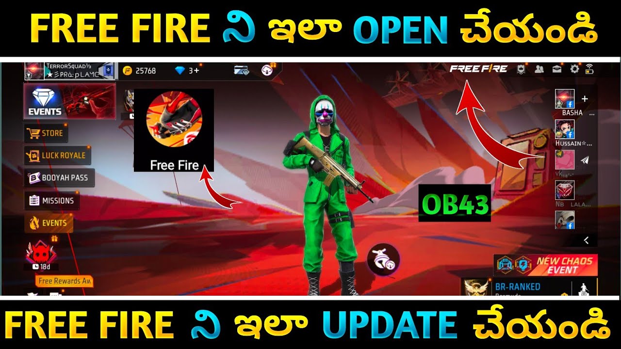 How To Download Free Fire Ob43 Update Version In Telugu | Free Fire Update Telugu | Free Fire ...