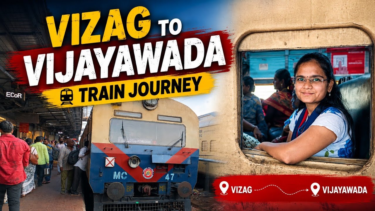 Vizag To Vijayawada 🚂🚃 | Ratnachal Express | Train Journey ...