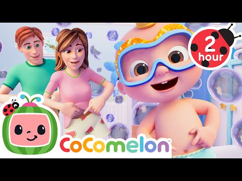 JJ's Family Belly Button Song 🛁 CoComelon Nursery Rhymes & Kids Songs | 2 HOURS | After School Club