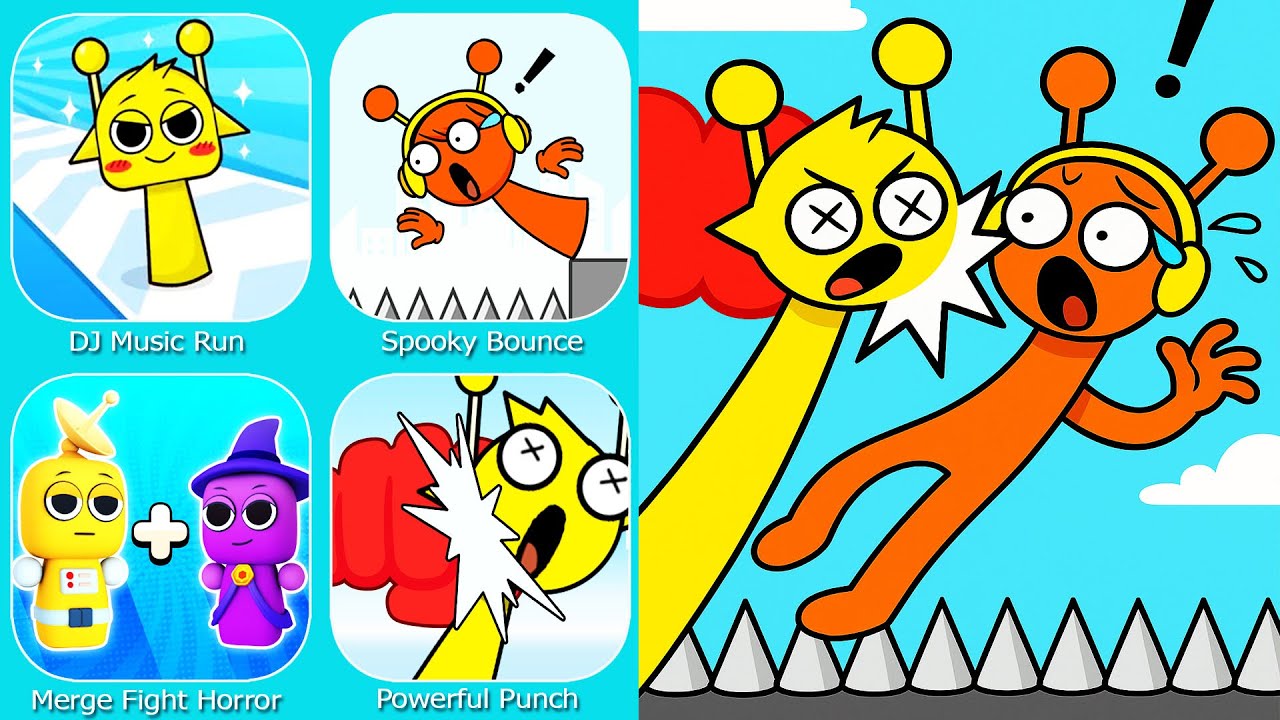 Spooky Bounce,Powerful Punch,Merge Fight Horror Monster,DJ Music Run ...