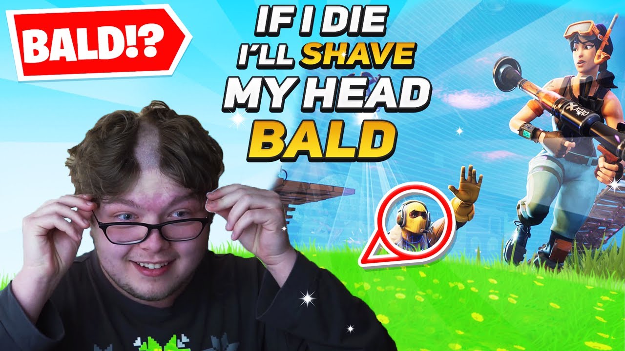 Shaving my head *BALD* every time I die in Fortnite.... - YouTube
