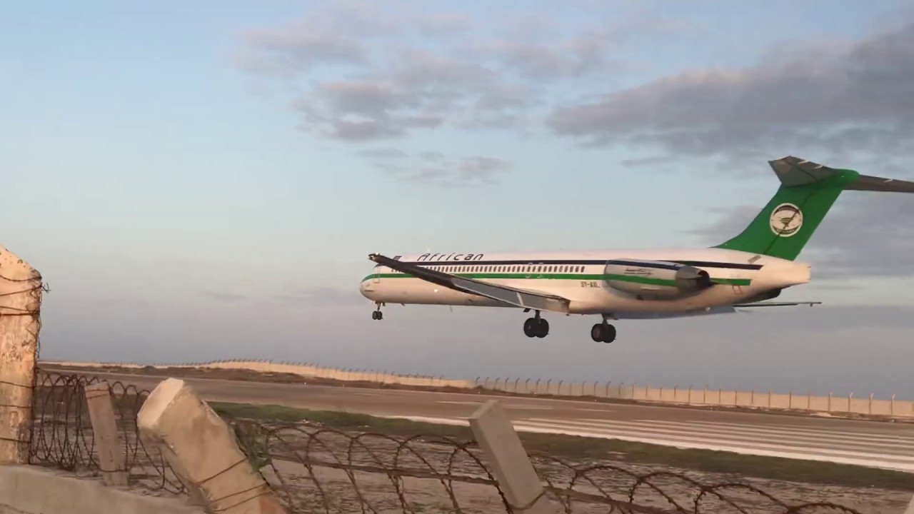 African Express landing at Aden Adde International Airport (AAIA ...