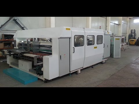 Automatic Folder Gluer Stitcher Machine / Automatic Carton Box Stitching Machine - YouTube