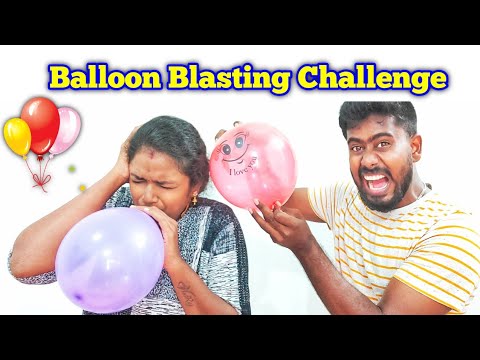 Balloon Blast Challenge | Nataraj Nila | Tamil Couple Challenge - YouTube
