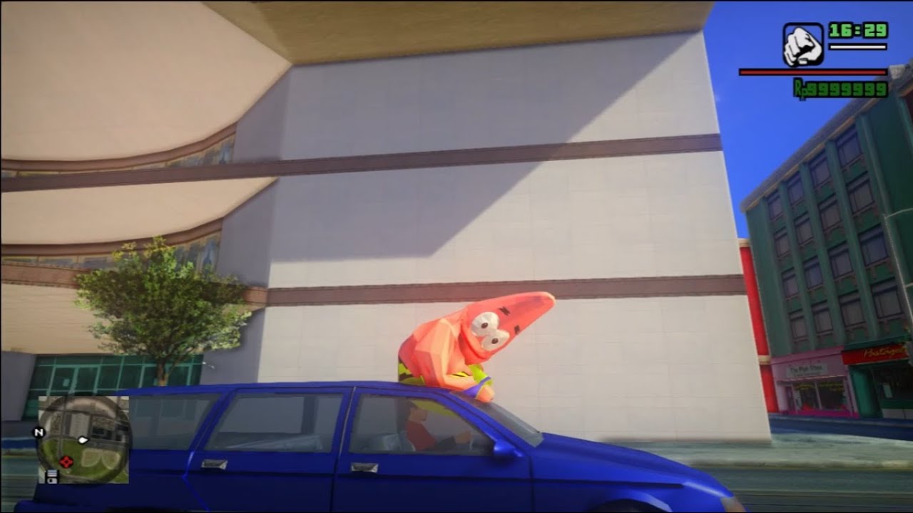 Patrick Star Nebeng Diatas Mobil Mencuri Motor Polisi - Spongebob - YouTube