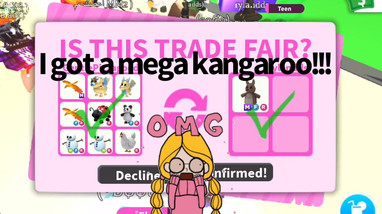OMG I got a mega kangaroo in Roblox adopt me!!! - YouTube