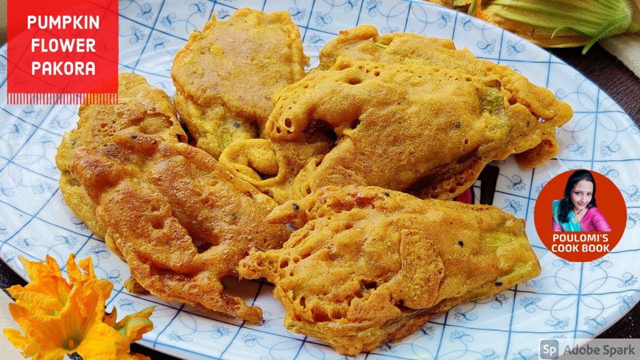 Kumrofuler bora || Pumpkin flower pakora || Indian snacks Recipe ...