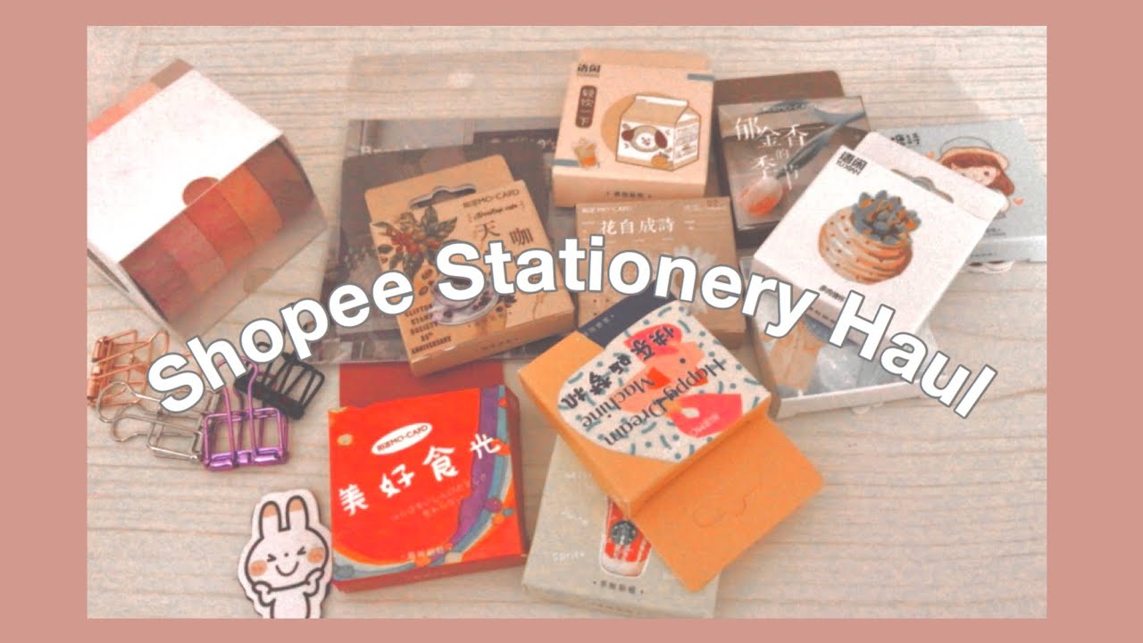 SHOPEE STATIONERY HAUL 🍓 - YouTube
