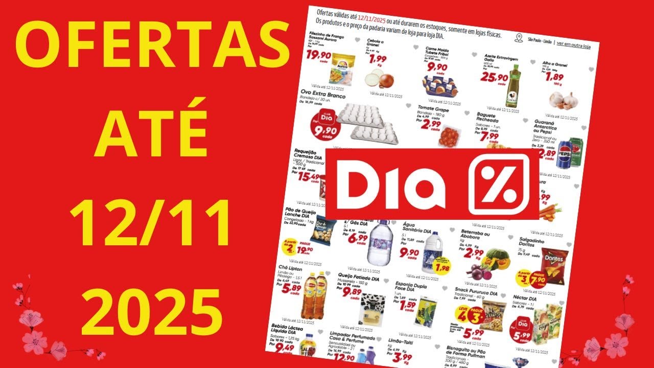 DIA SUPERMERCADO OFERTAS ATÉ 12 11 2025 FOLHETO OFERTAS DA SEMANA - YouTube