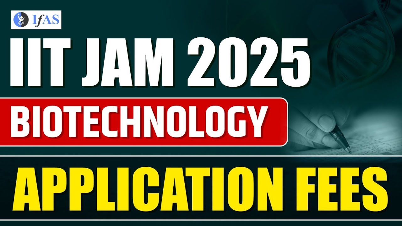 IIT JAM Biotechnology Application Fees & Top Form Hacks! - YouTube