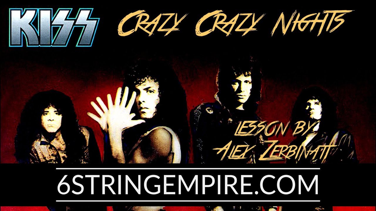 how to play KISS - CRAZY CRAZY NIGHTS - guitar lesson - YouTube