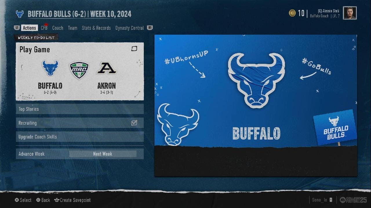 CFB25 Game Season 1 Week 9 - YouTube