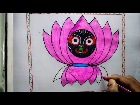 ଜଗନ୍ନାଥ ଚିତ୍ର || How to draw jaganath God painting || Drawing Jagannath ...