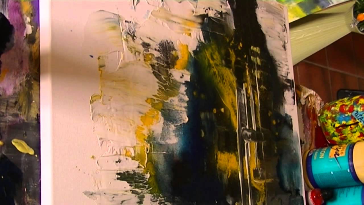 Acrylmalerei, spontan gemalt..Painting acrylic, spontaneous... - YouTube