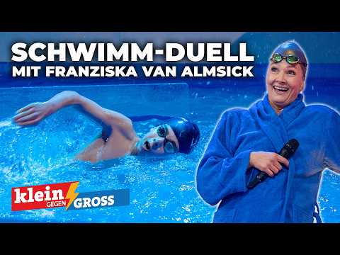 Franziska van Almsick vs. Malon (12): Schwimm-Kraft-Duell | Klein gegen Groß