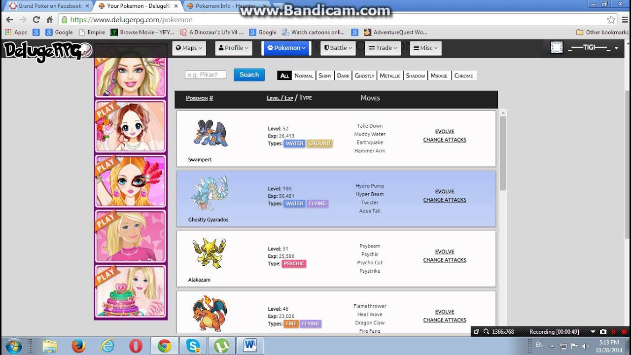 Deluge RPG: evolving gyarados to mega gyarados! - YouTube