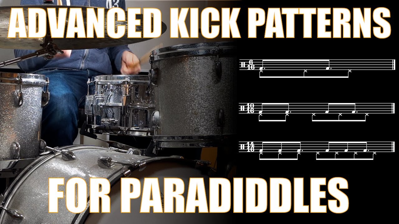 Advanced Kick Patterns in Paradiddle Grooves - Daily Drum Lesson - YouTube